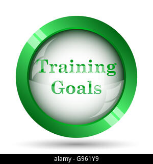 Training goals icon. Internet button on white background Stock Photo ...