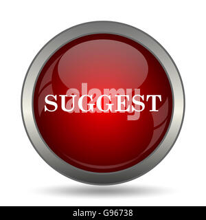 Suggest icon. Internet button on white background Stock Photo - Alamy
