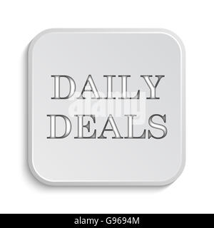 Daily deals icon. Internet button on blue background Stock Photo - Alamy