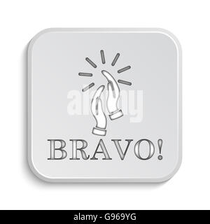 Bravo icon. Internet button on white background Stock Photo - Alamy