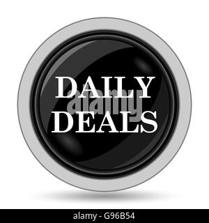 Daily deals icon. Internet button on white background Stock Photo - Alamy