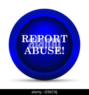 Report abuse icon. Internet button on white background Stock Photo - Alamy