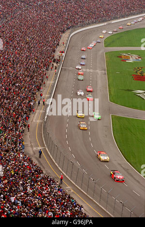 General view during a NASCAR Cup Series auto race at Pocono Raceway ...
