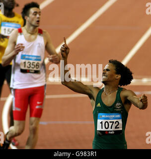 Australia's John Steffensen, the gold medal winner, reacts during the ...