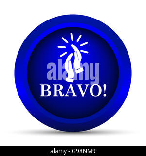 Bravo icon. Internet button on white background Stock Photo - Alamy