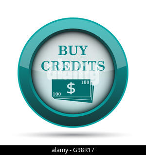 Credits icon. Internet button on white background Stock Photo - Alamy