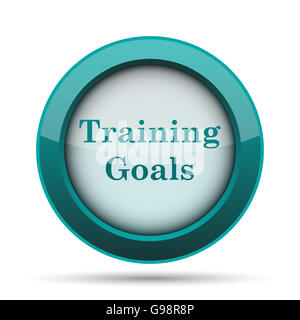 Training goals icon. Internet button on white background Stock Photo ...