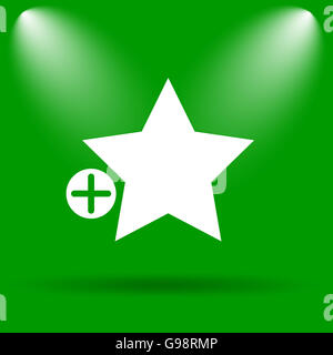 Add to favorites icon. Internet button on white background Stock Photo ...