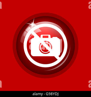 Forbidden camera icon. Internet button on white background Stock Photo ...