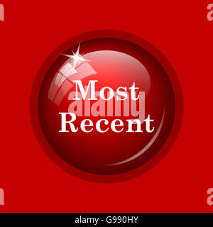 Most recent icon. Internet button on white background Stock Photo - Alamy