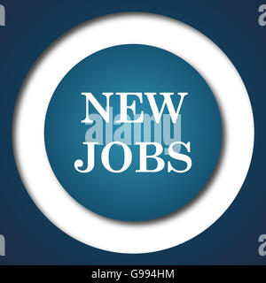 New jobs icon. Internet button on white background Stock Photo - Alamy
