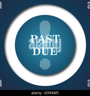 Past due icon. Internet button on white background Stock Photo - Alamy