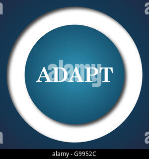 Adapt icon. Internet button on white background Stock Photo - Alamy