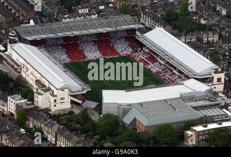 Aerial Views of London. An aerial view of Highbury as Arsenal play ...