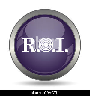 ROI icon. Internet button on white background Stock Photo - Alamy