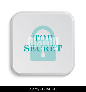 Top secret icon. Internet button on metallic background Stock Photo - Alamy