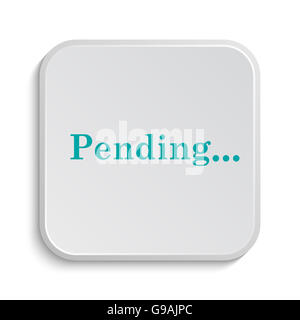 Pending icon. Internet button on white background Stock Photo - Alamy
