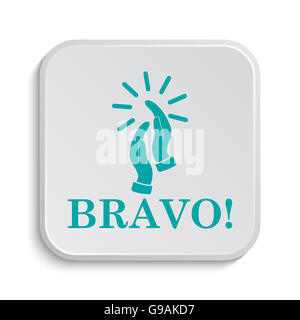 Bravo icon. Internet button on white background Stock Photo - Alamy