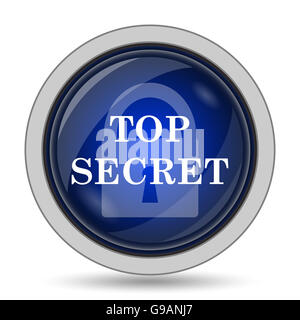 Top secret icon. Internet button on white background Stock Photo - Alamy