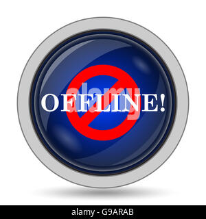 Offline icon. Internet button on white background Stock Photo - Alamy