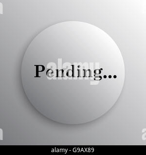 Pending icon. Internet button on white background Stock Photo - Alamy