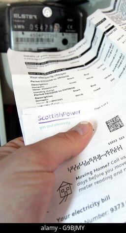 Scottish Power electricity meter on the day the power company warned ...