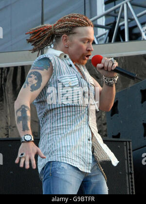 Lead singer of Guns N' Roses Axel Rose performs on stage at Dublin's ...