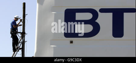 Generic stock picture of British Telecom - BT - engineers at work ...