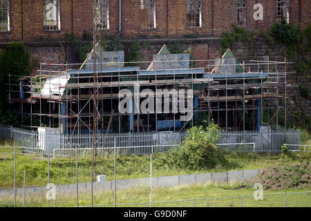 General view of the oldest football stand in England. The stand was ...