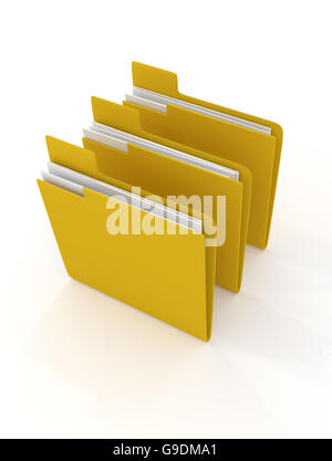 3D. Folder icon. Open folder icon. Folder with documents Stock Photo - Alamy
