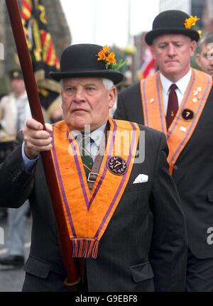 Orangemen parade across province Stock Photo - Alamy