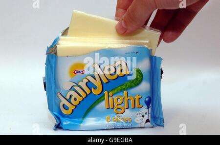 Dairylea Light cheese slices which are saltier than the Atlantic, a ...