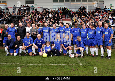 Chelsea Old Boys team group (Back Row L-R) Kerry Dixon, Peter Bonetti ...