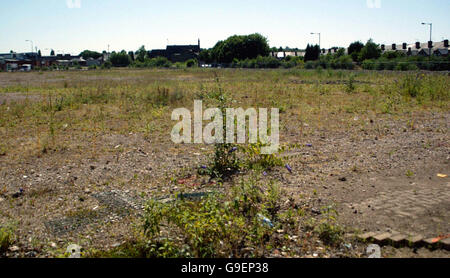 The derelict site of the Baseball Ground, former home of Derby County ...