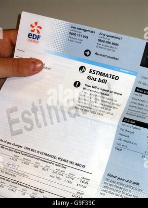 A generic stock picture of an EDF Energy bill Stock Photo - Alamy