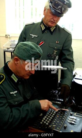 German soldiers at the Enigma machine Stock Photo - Alamy
