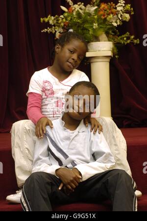 Six-year-old twins Paula and Peter Imafidon after hearing their GCSE ...