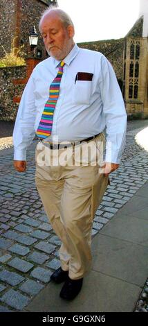 Charles Clarke, MP for Norwich South, leaves his office in Norwich City ...