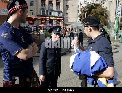 Scotland fans 'attacked by hooligans' in Ukraine Stock Photo - Alamy