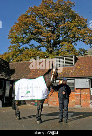 Racing - Horses parade - Manor Farm Stables. Sonja Wareurton parades ...