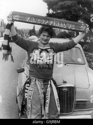 West Ham United fan Ken Berner, who dyed his hair (and trousers) claret ...