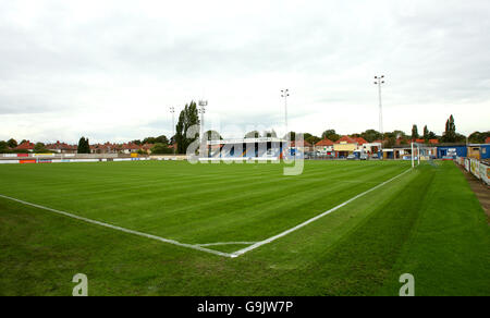 Football Stadiums. Manor Park, Home of Nuneaton Borough Stock Photo - Alamy