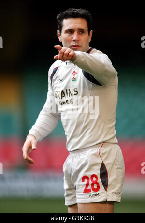 Wales' Stephen Jones during a training session at the Millennium ...
