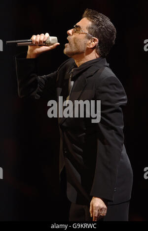 George Michael performs in concert during his 25 Live tour at the ...