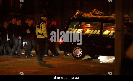 The coffin of murdered Irish drugs lord Martin 'Marlo' Hyland is ...