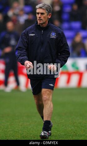 Everton assistant manager Alan Irvine during the warm up before the ...