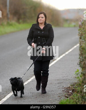 Trevon Thomas trial. Rachael Bown walks her dog near her home in ...