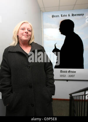 Jeanette Ervine, widow of PUP Leader David Ervine, at the unveiling of ...
