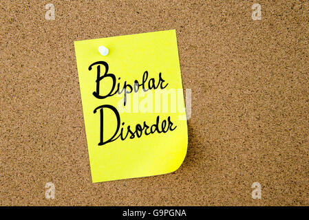 BD Bipolar Disorder written on yellow paper note Stock Photo - Alamy