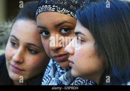From left, Agnesa Murselaj, Amal Azzudin and Roza Salih who are members ...